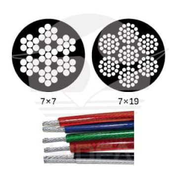 7x7 / 7x19 Coated Steel Wire Ropes | PVC | PP | PE